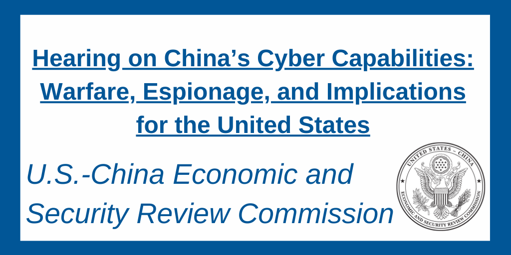 China’s Cyber Capabilities: Warfare, Espionage, and Implications for ...