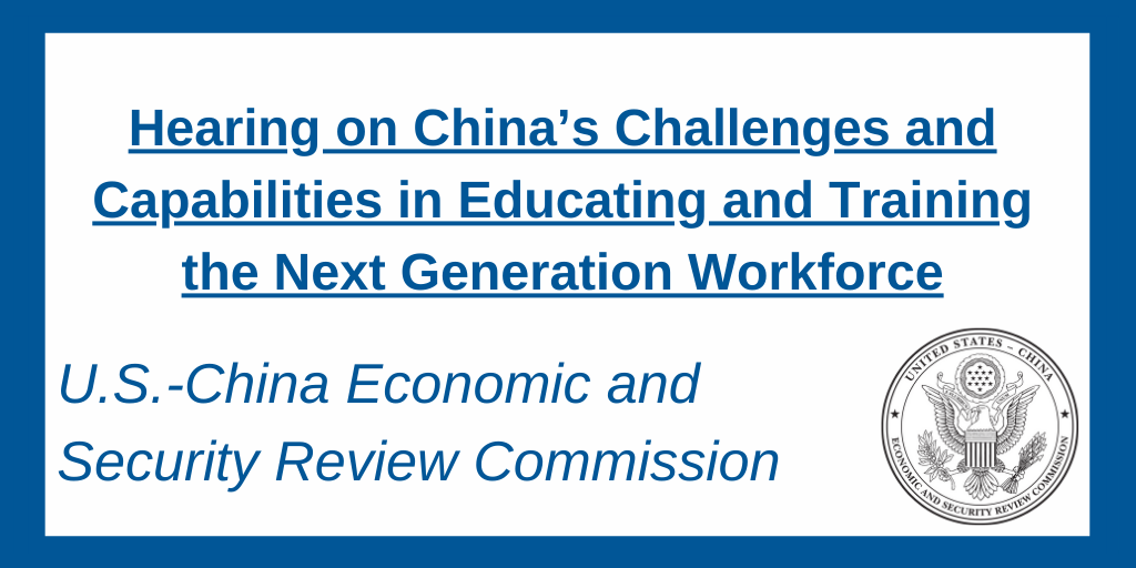 China’s Challenges and Capabilities in Educating and Training the Next ...