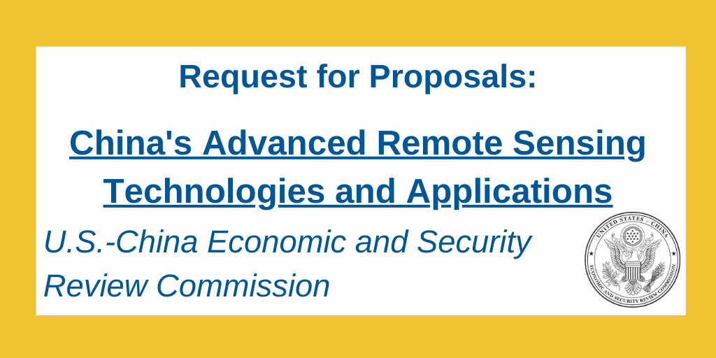 Request for Proposals on China's Advanced Remote Sensing Technologies ...