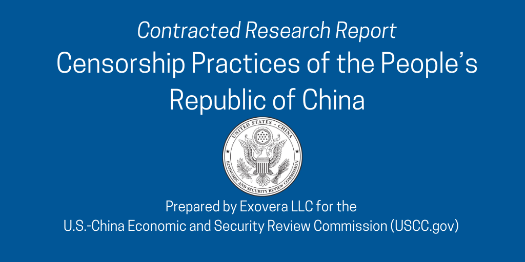 Censorship Practices of the People’s Republic of China | U.S.- CHINA ...